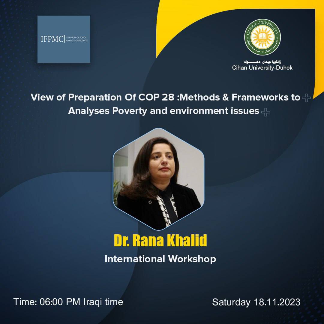 In view of preparation of COP 28 :Methods & Frameworks to Analyses ...